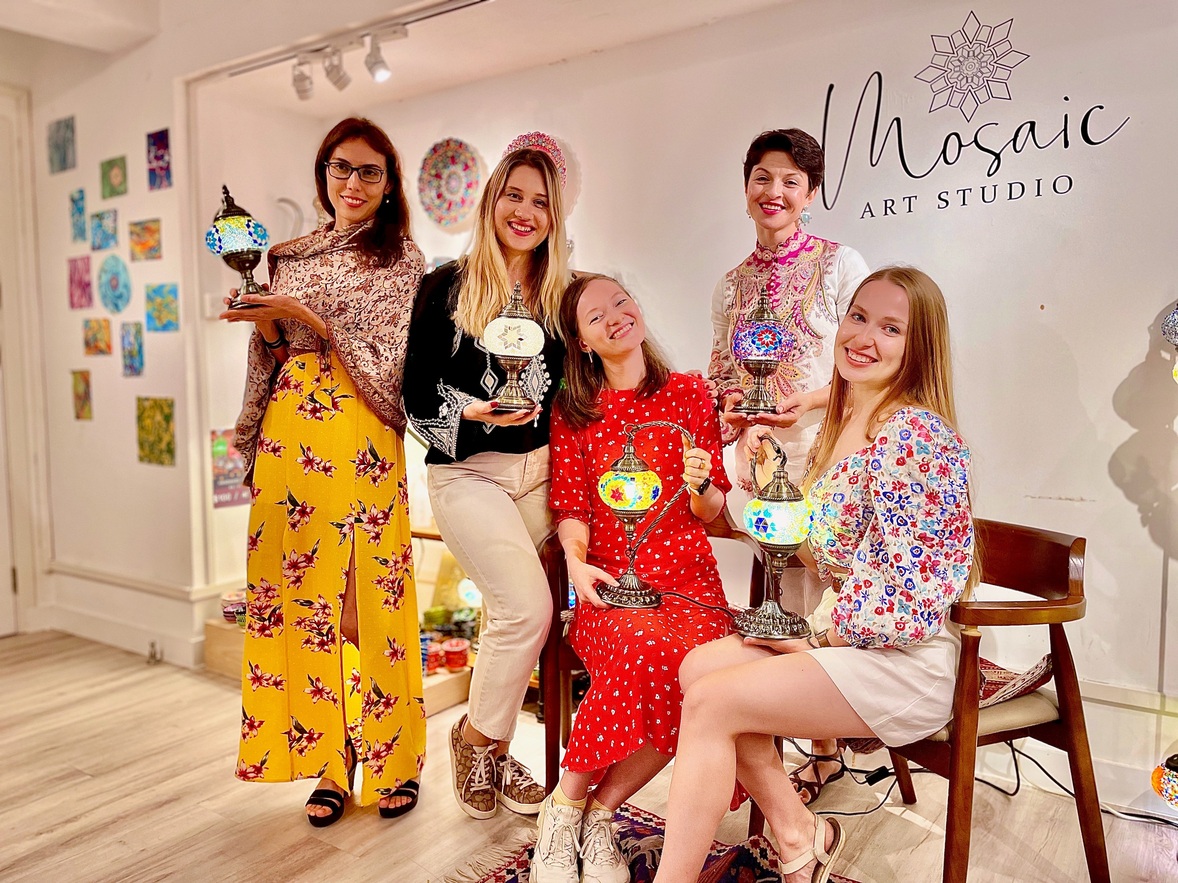 Private Mosaic Events with Turkish Lamp | Book Now – Mosaic Art Studio Canada